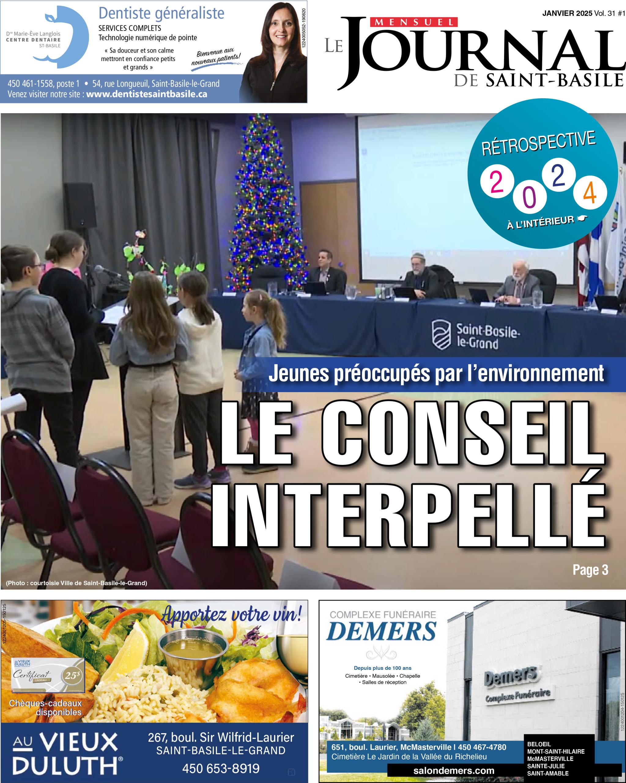 Mensuel Saint-Basile janvier 2025 - Journal de Saint-Basile